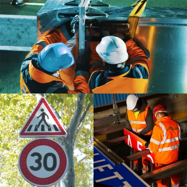 Pose de Signalisation Verticale, Panneaux Routiers